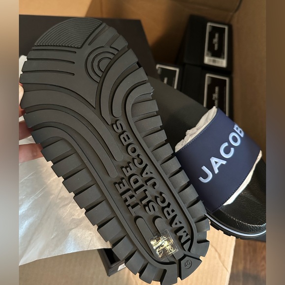 Marc Jacobs | Shoes | New Marc Jacobs Slides The Slide Sandals Logo ...
